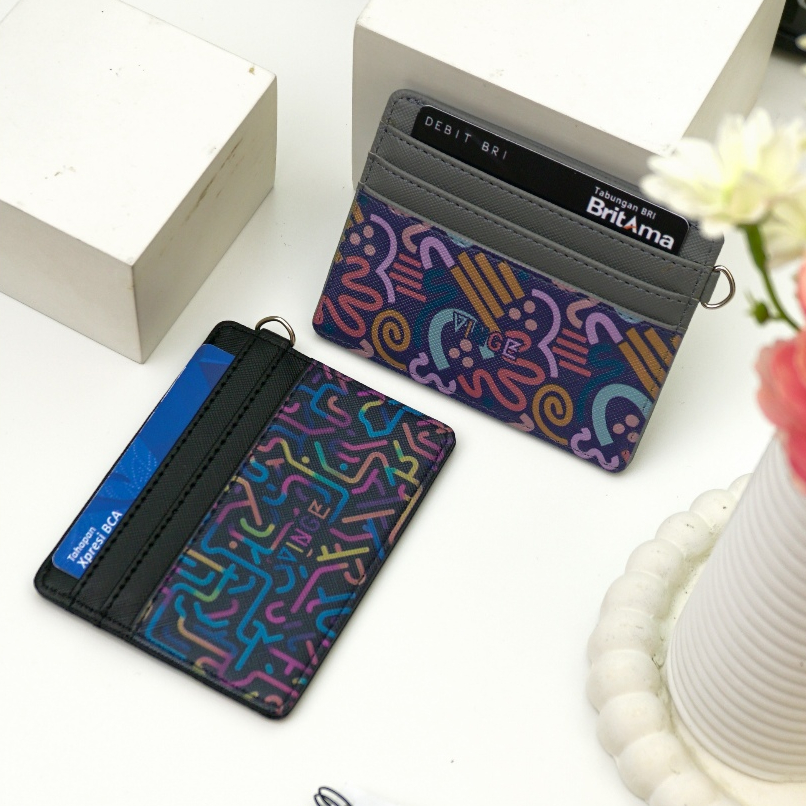 Jual VINGE LEIF - Dompet Kartu Card Holder Wanita Pria - Custom Gambar ...