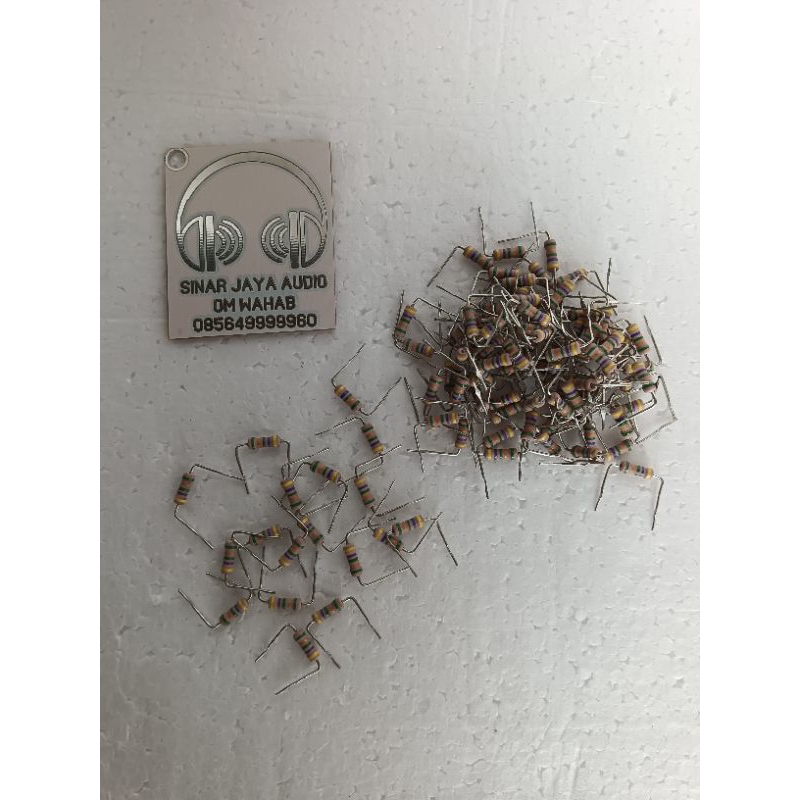Jual resistor 1/2W 4M7 5% carbon kaki tebal harga per biji | Shopee ...