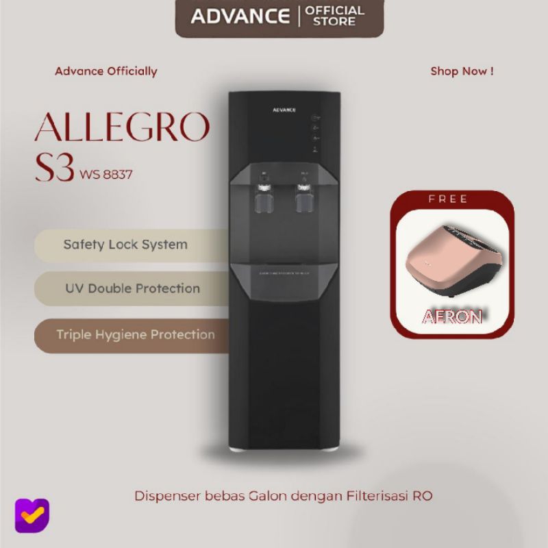 Jual Water Purifier Advance Dispenser Reverse Osmosis Allegro S3 White ...
