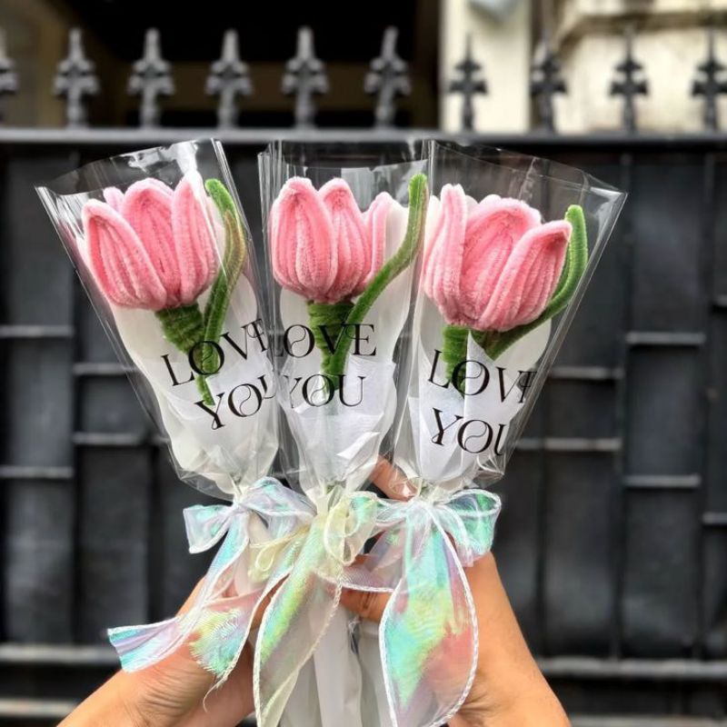 Jual BUKET BUNGA TULIP/SINGLE BUKET TULIPP/BUKET MINI WISUDA/BUKET ...
