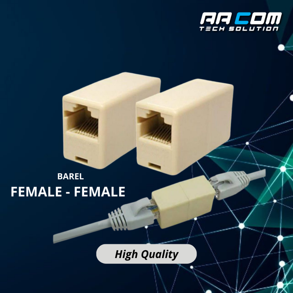 Jual BAREL KONEKTOR RJ45 SAMBUNGAN KABEL LAN STANDARD QUALITY | Shopee ...
