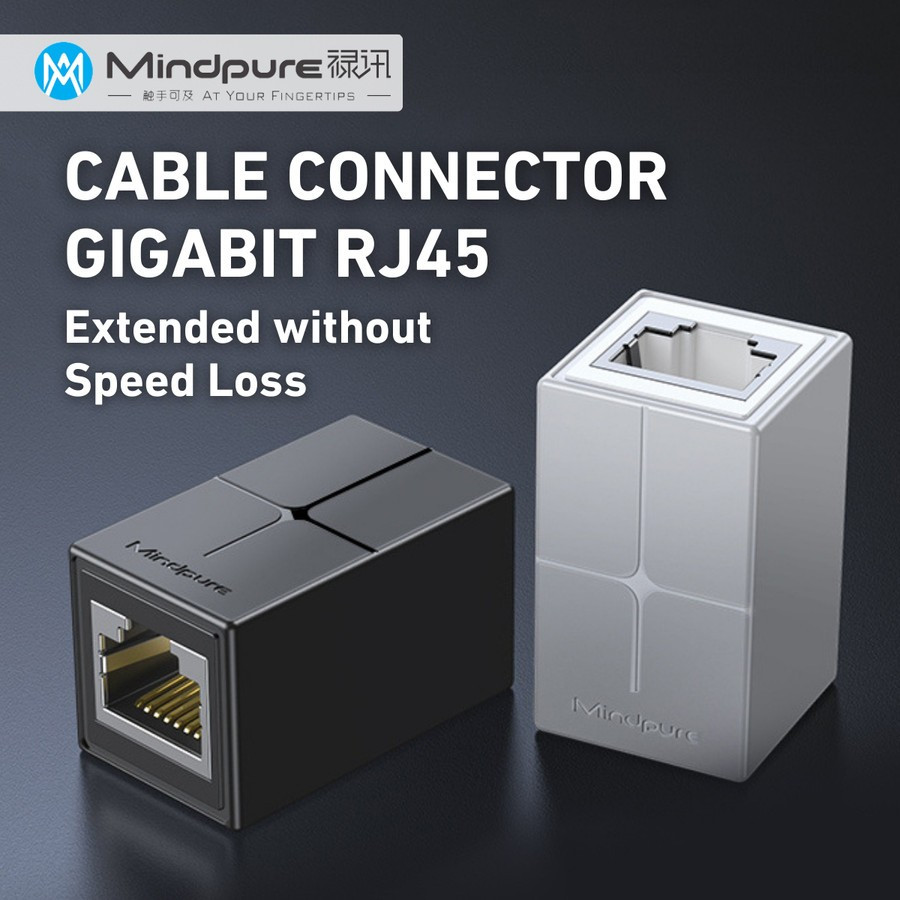 Jual Mindpure AD043 Barrel Gigabit Sambungan Kabel LAN RJ45 Coupler ...