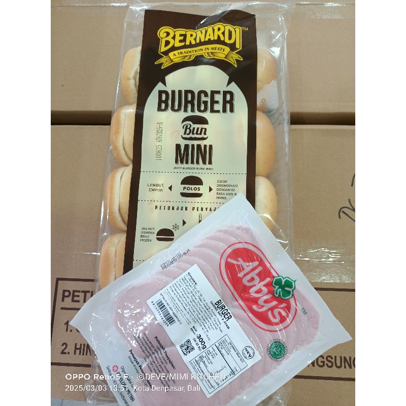 Jual Paket Roti Bernardi Mini Bun 20pc + Abbys Burger Mini Sapi 20pc ...