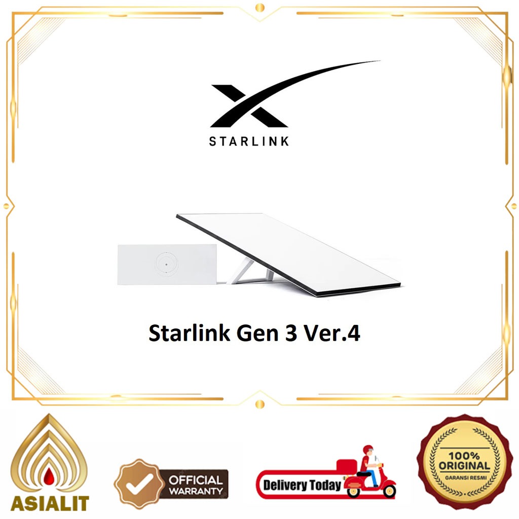 Jual Starlink Gen 3 V4 Standard Internet Satellite Kit Flat Antenna Router Wifi Starling G3 V 4 ...