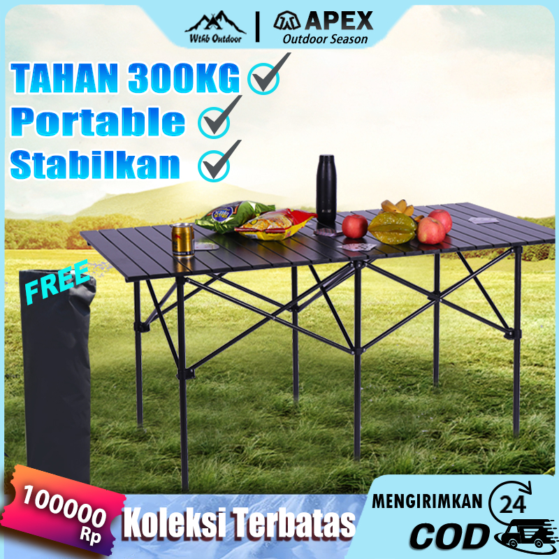 Jual Meja Lipat Outdoor Camping Folding Picnic Table Aluminium Meja portabel stabil Meja Lipat ...