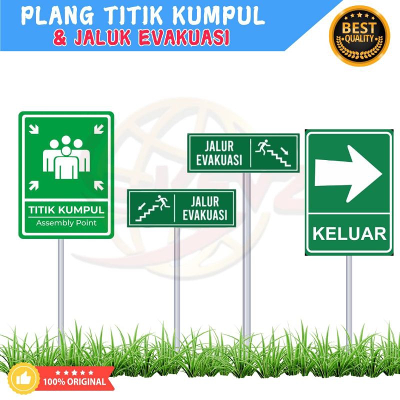 Jual PLANG / PAPAN TITIK KUMPUL & JALUR EVAKUASI | Shopee Indonesia