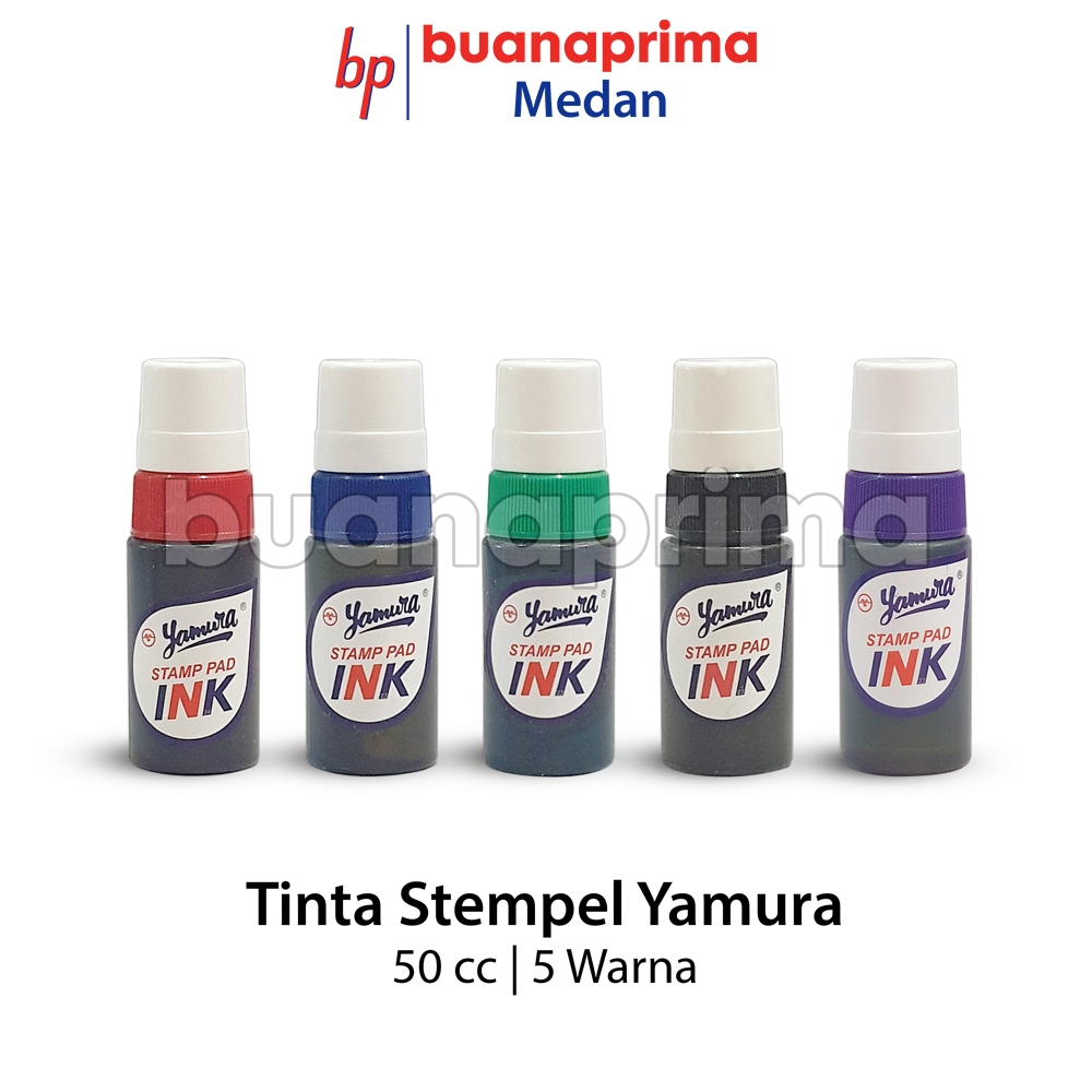 Jual TINTA STEMPEL YAMURA 50 cc Violet Ungu Biru Merah Hijau Hitam ...