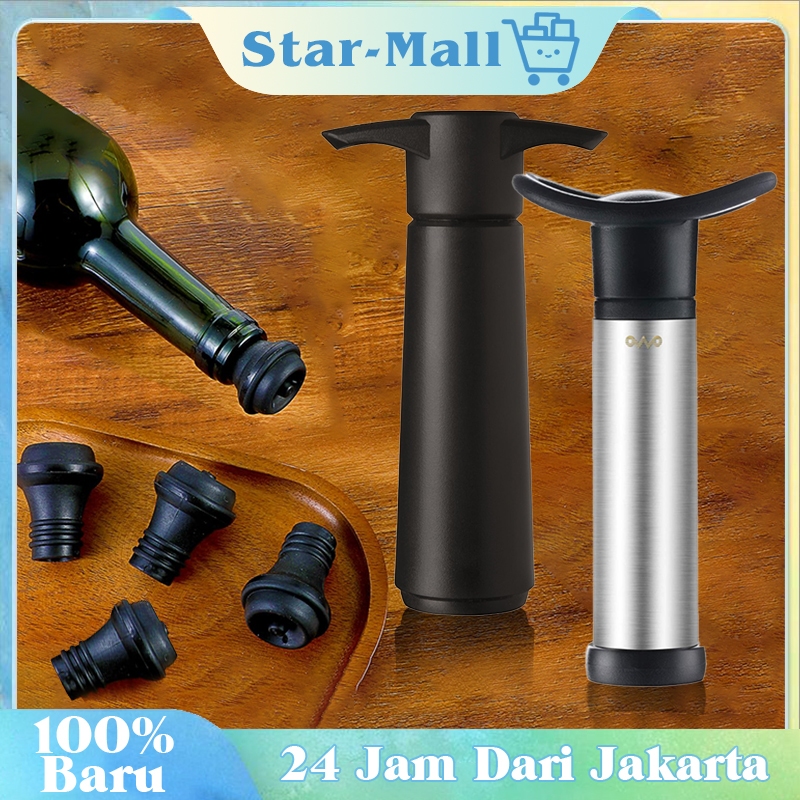 Jual Pompa Botol Wine Vacuum Wine Stopper Stainless | Shopee Indonesia