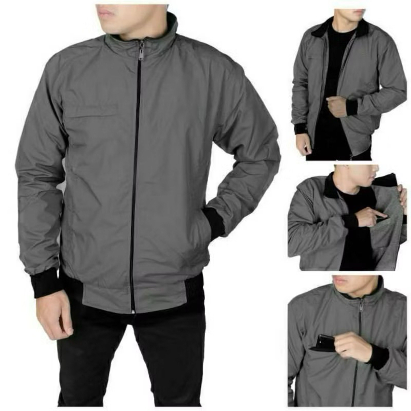 Jual JAKET PRIA CASUAL SIMPLE ORIGINAL / JAKET MOTOR PRIA / JAKET ...