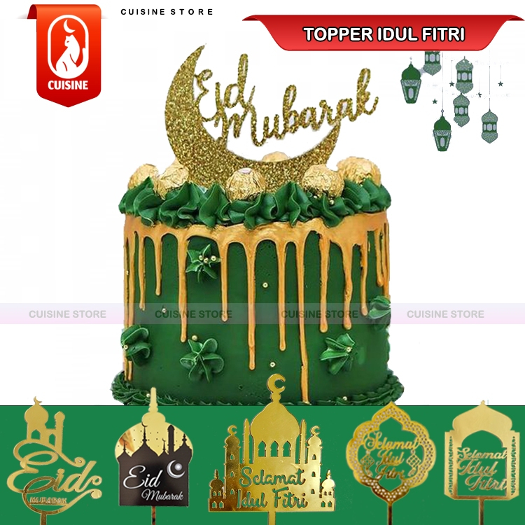 Jual Cake Topper Lebaran Idul fitri Ramadhan Hiasan Kue Hampers Bahan ...