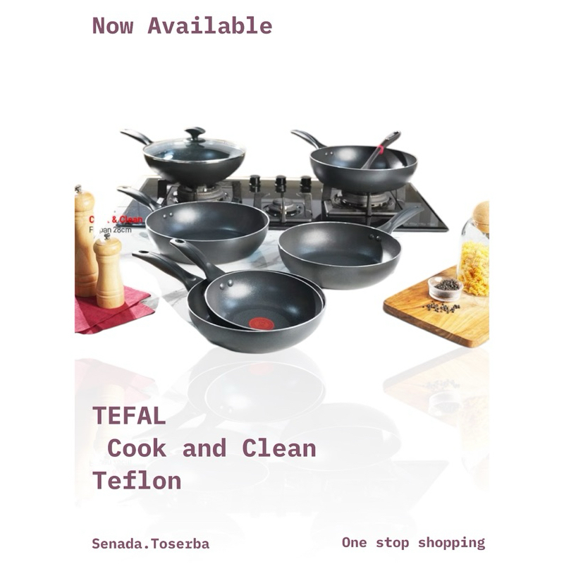 Jual Tefal Cook & Clean Frypan Series Sie 26- Wajan Anti Lengket / Penggorengan Garansi 1 Tahunz ...