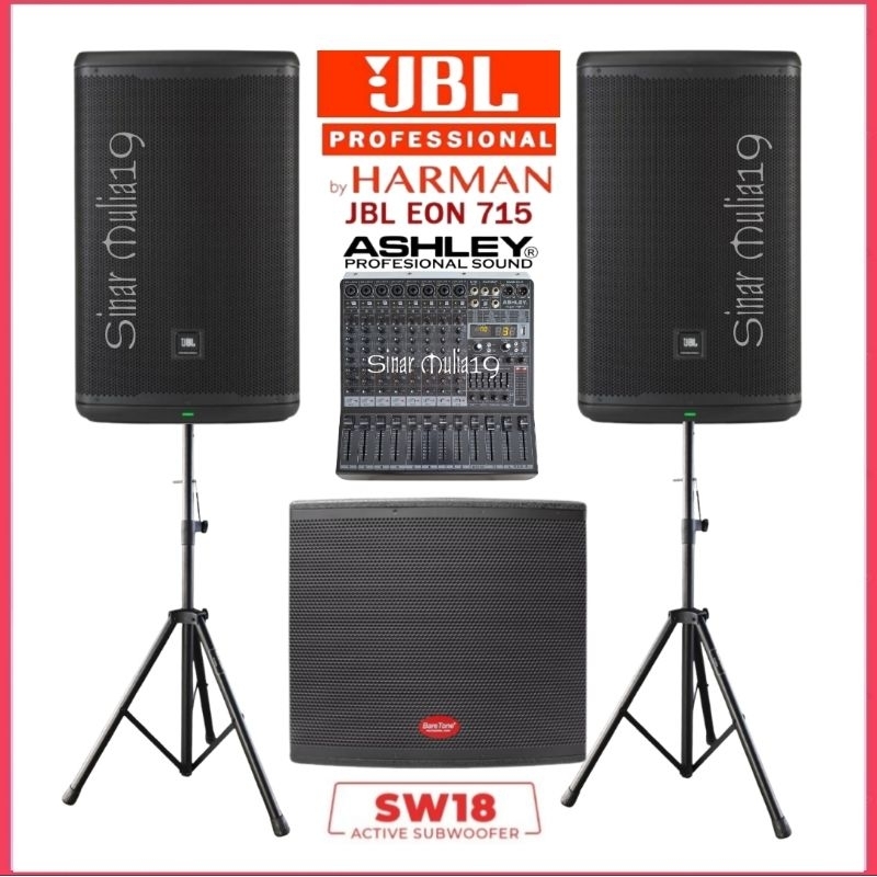 Jual Paket Sound System Speaker Aktif JBL EON715 Subwoofer 18 Inch ...