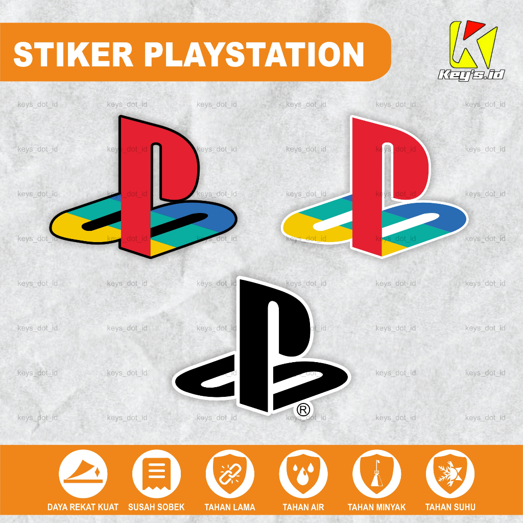 Jual Stiker PLAYSTATION, Sticker Logo PS Playstation Ukuran 7x9cm ...