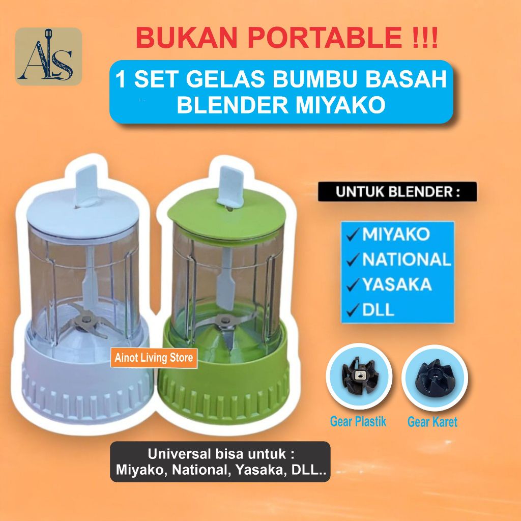 Jual [ALS] SET Gelas Bumbu Basah Blender Miyako Set Choper Bumbu ...