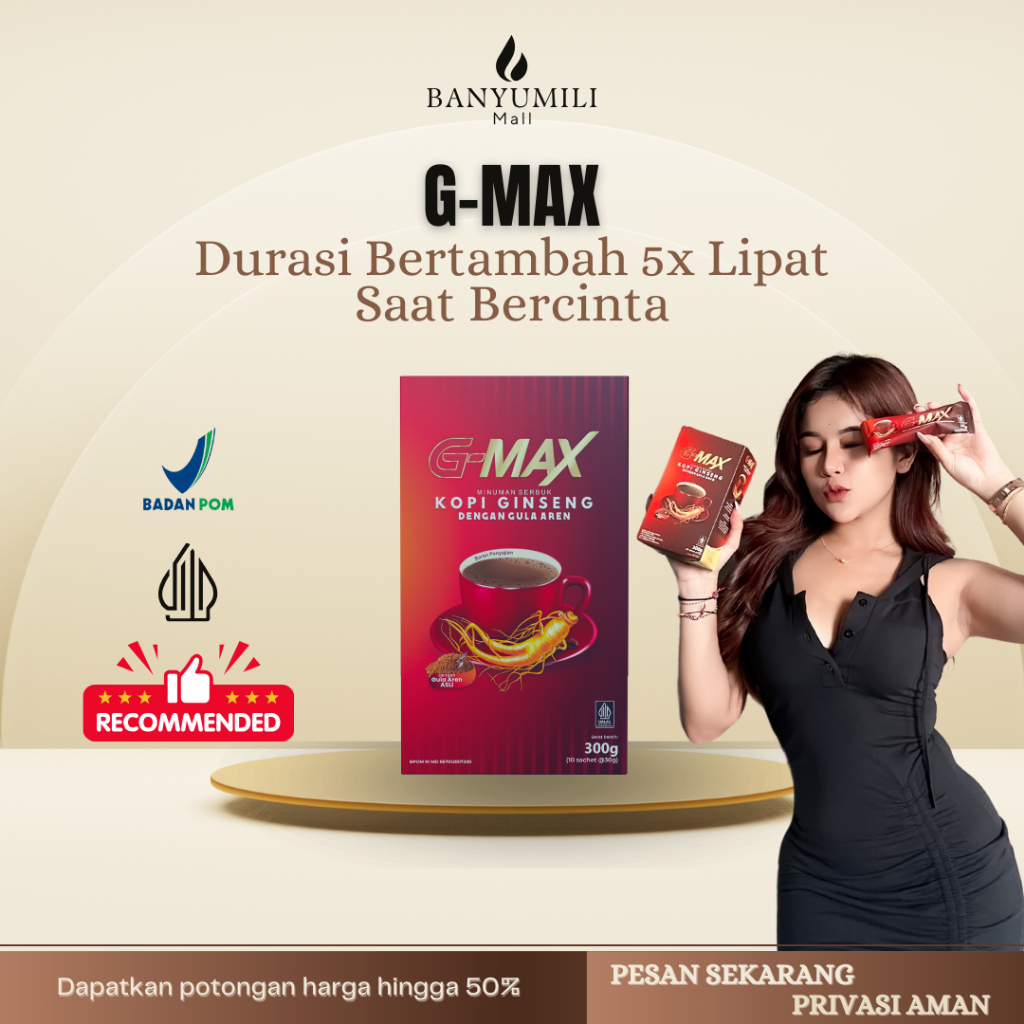 Jual KOPI G MAX ORIGINAL MINUMAN EXTRA GINGSENG 100% BPOM & HALAL - KOPI STAMINA PRIA TAHAN LAMA ...