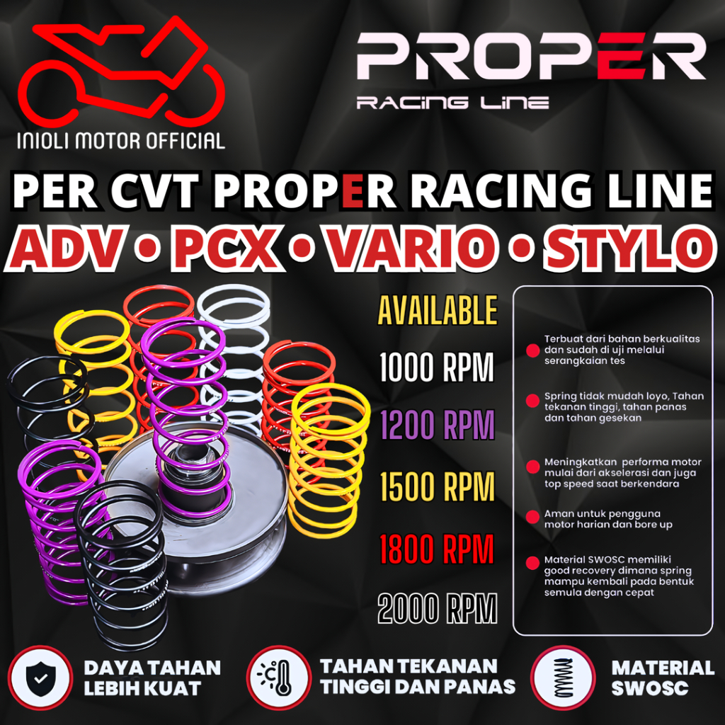 Jual PER CVT PROPER RACING LINE VARIO 125 FI VARIO 150 160 ESP ADV 150 ...
