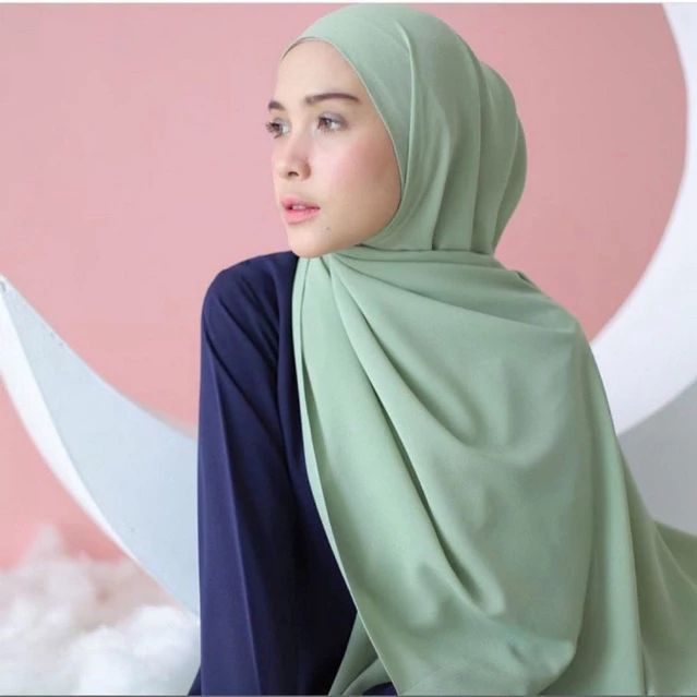 Jual Pashmina Ceruty Babydoll Premium Jahit Tepi By Syifa collection / Pasmina Kekinian Hijab ...
