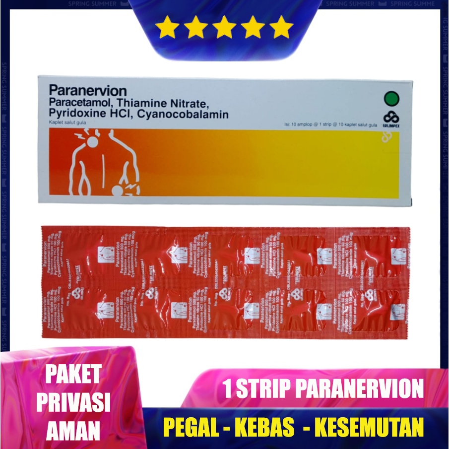 Jual Paranervion Obat Nyeri Pegal-Pegal Linu Plus Suplemen Multivitamin ...