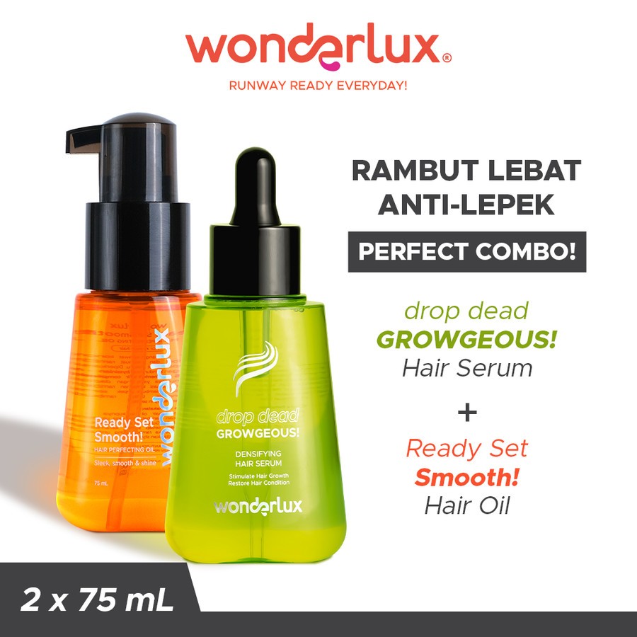 Jual Wonderlux Perfect Combo - Rambut Lebat Anti Lepek! [2x75ml] Drop ...