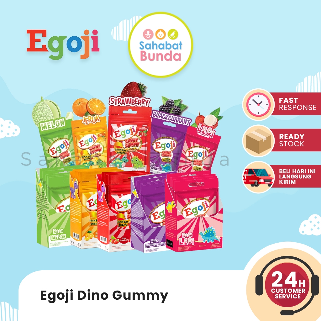 Jual EGOJI 100% ORI 2Sachet 1BOX Dino Gummy Multivitamin Untuk Anak ...