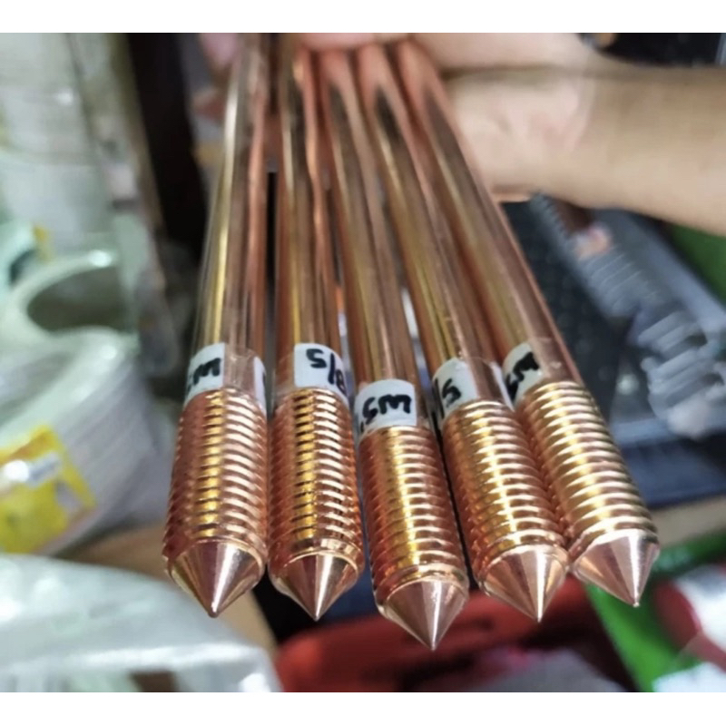 Jual ROD Bonded 5/8 Inch 15 mm Copper Plating Rod Batang Arde Grounding ...