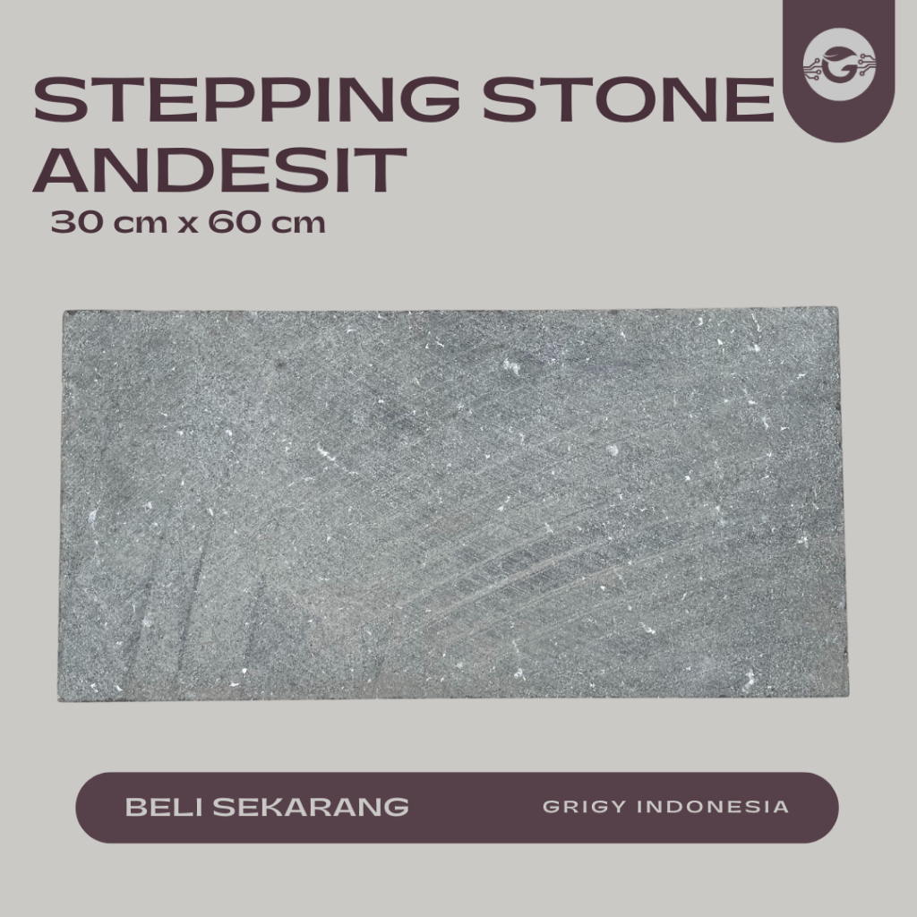 Jual STEPPING STONE ANDESIT / BATU PIJAKAN TANAMAN 30X60 CM | Shopee ...