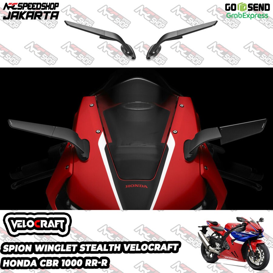 Jual Spion Stealth Model Winglet VELOCRAFT Rearview Mirrors Fairing ...