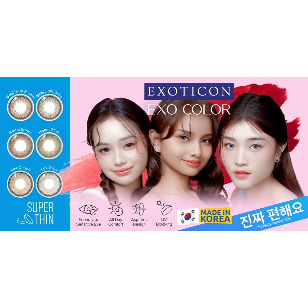 Jual SOFTLENS NEW X2 EXO COLOR BY EXOTICON NORMAL DIA 14.5MM | Shopee ...