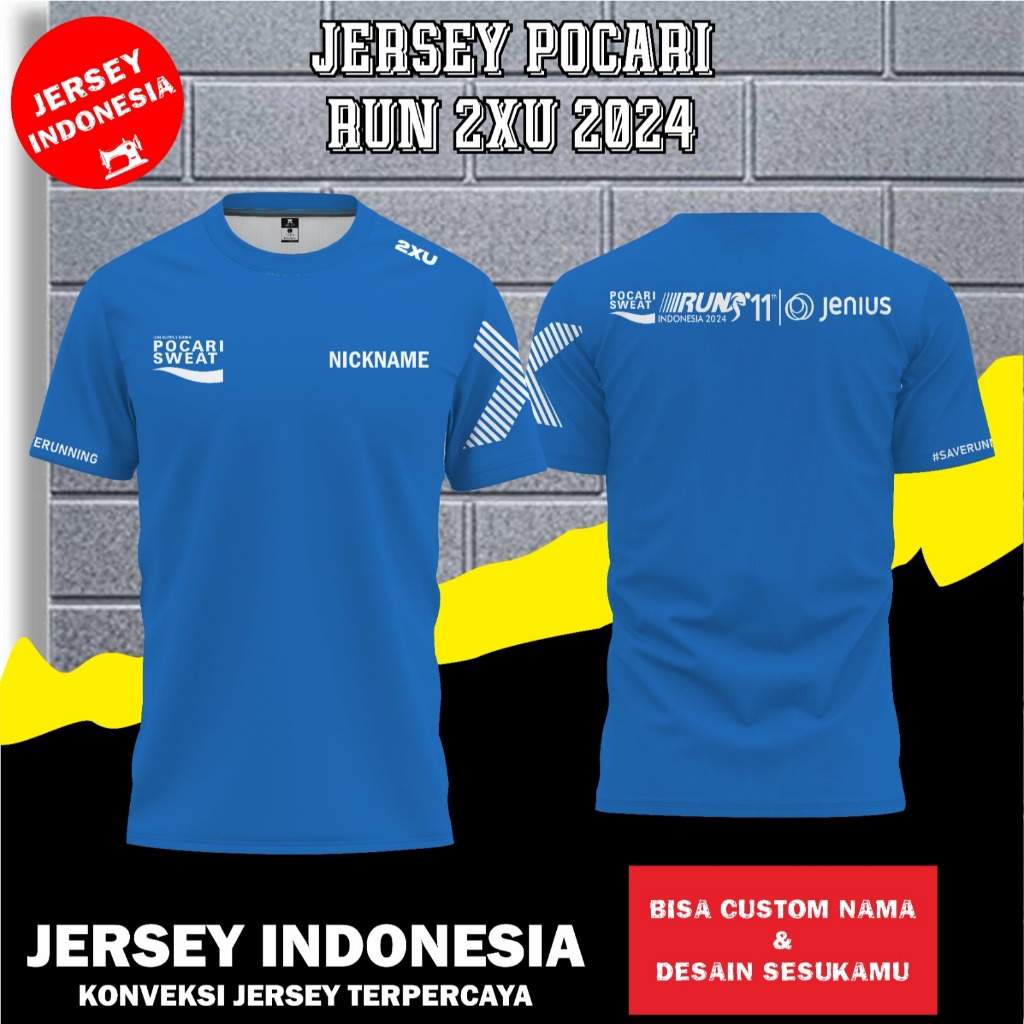 Jual Baju Jersey RUNNING POCARI SWEAT RUN 2XU 2024 - FREE Request Nama ...
