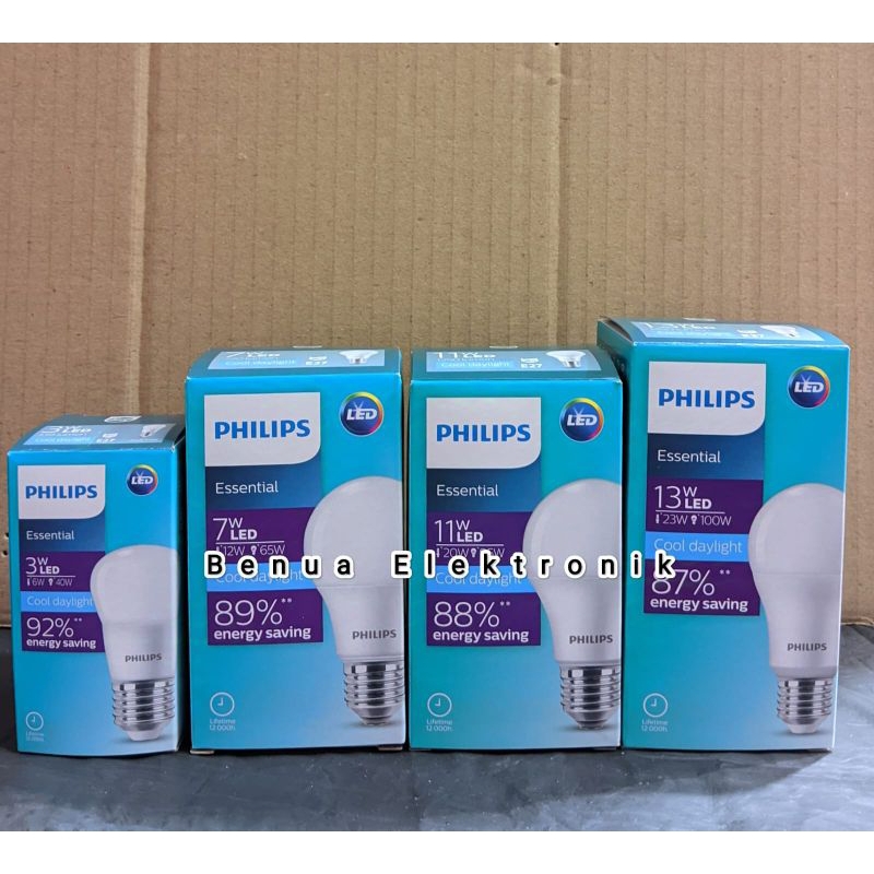 Jual LED Phillips Essential Bulat Dus Biru / Lampu Phillips Led ...