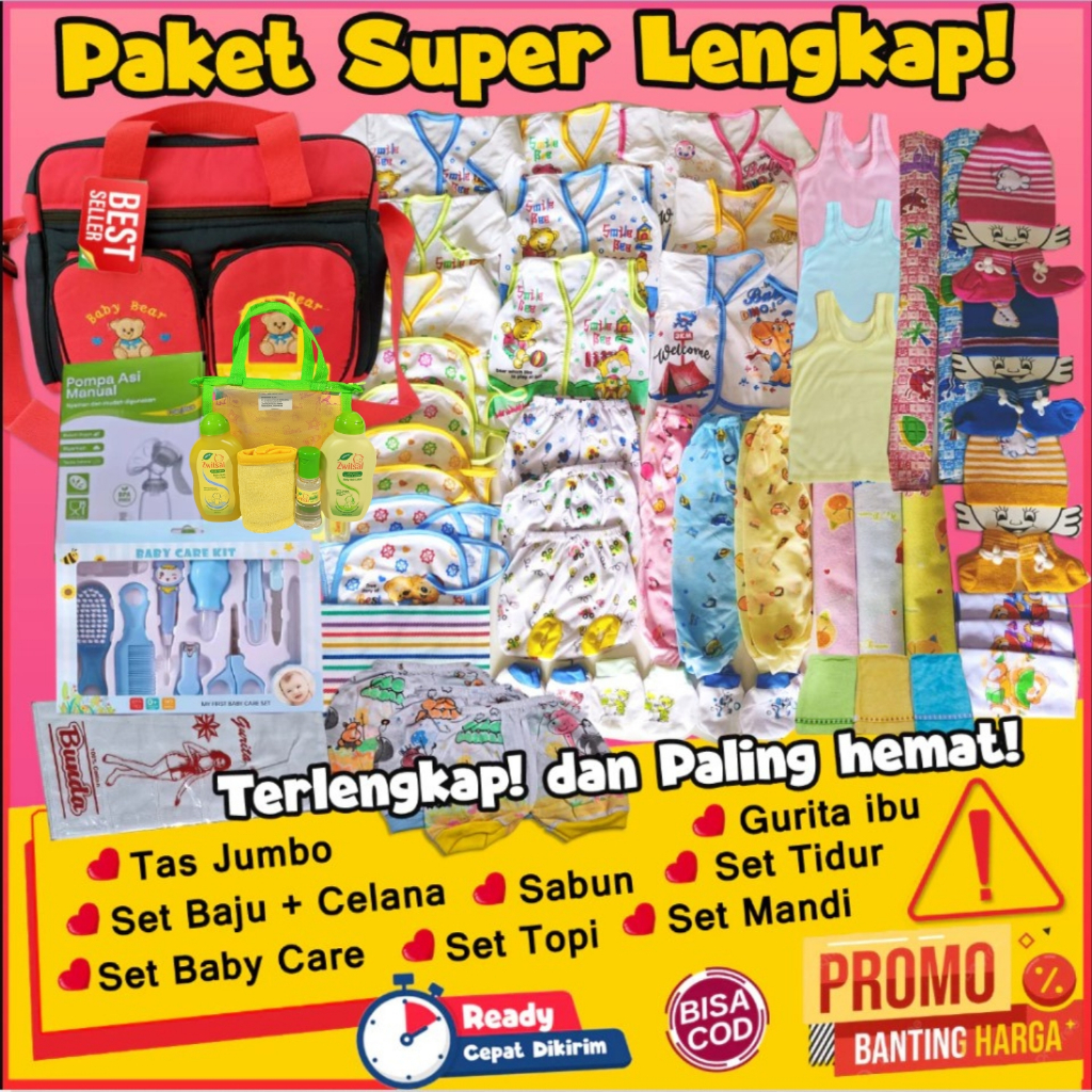 Jual Paket Perlengkapan Lahiran Bayi - Paket Perawatan Bayi - Baju Bayi ...