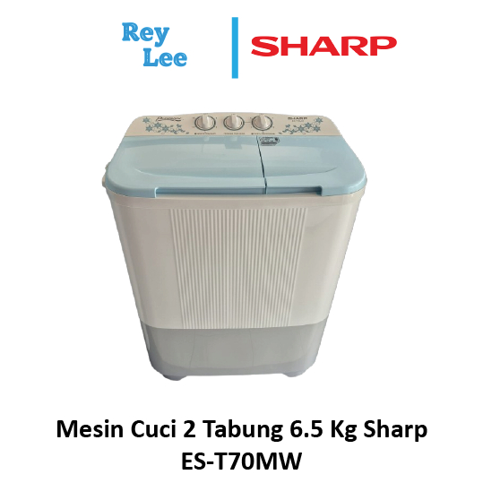 Jual Mesin Cuci 2 Tabung 6.5 Kg Sharp ES-T70MW | Shopee Indonesia