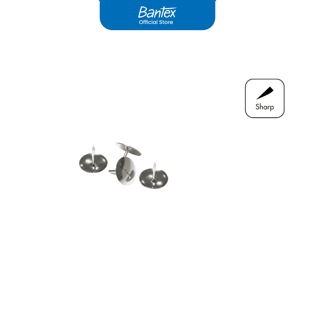 Jual Bantex Paku Pines / Paku Payung / Thumb Tack 23 mm Warna Silver ...