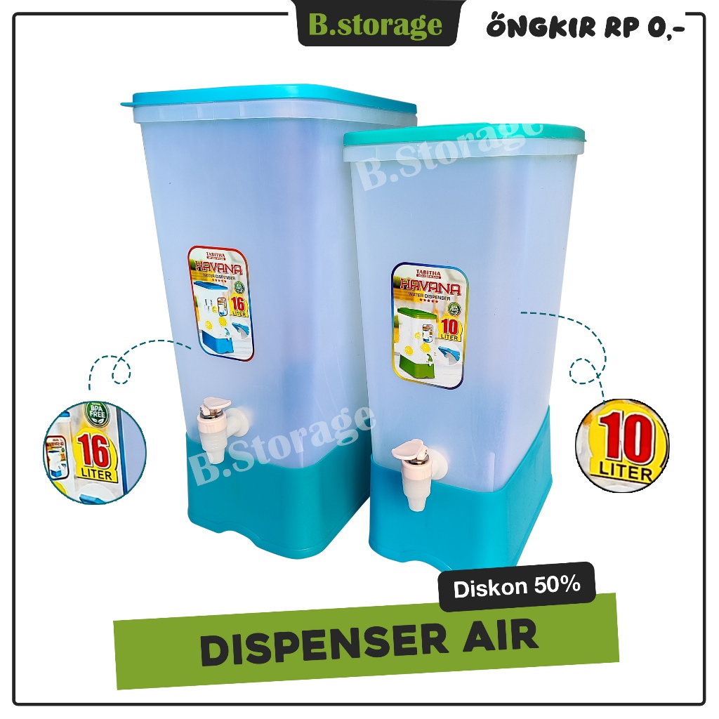 Jual Tabitha Dispenser Air Plastik Bpa Free 16 Liter Ice Bucket ...