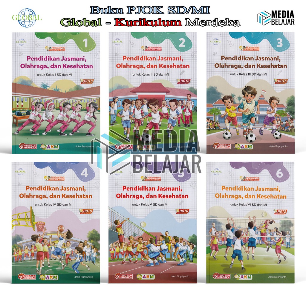 Jual Buku Global PJOK SD/MI Kelas 1,2,3,4,5,6 Kurikulum Merdeka Tiga Serangkai Revisi Terbaru ...