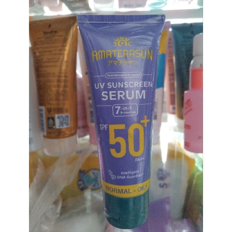 Jual AMATERASUN UV SUNSCREEN SERUM 7IN1 PROTECTION SPF50 PA+++ | Shopee Indonesia