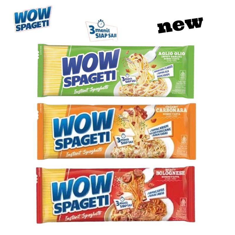 Jual wow spageti instan wow spaghetti carbonara 88g bolognese 84g | Shopee Indonesia