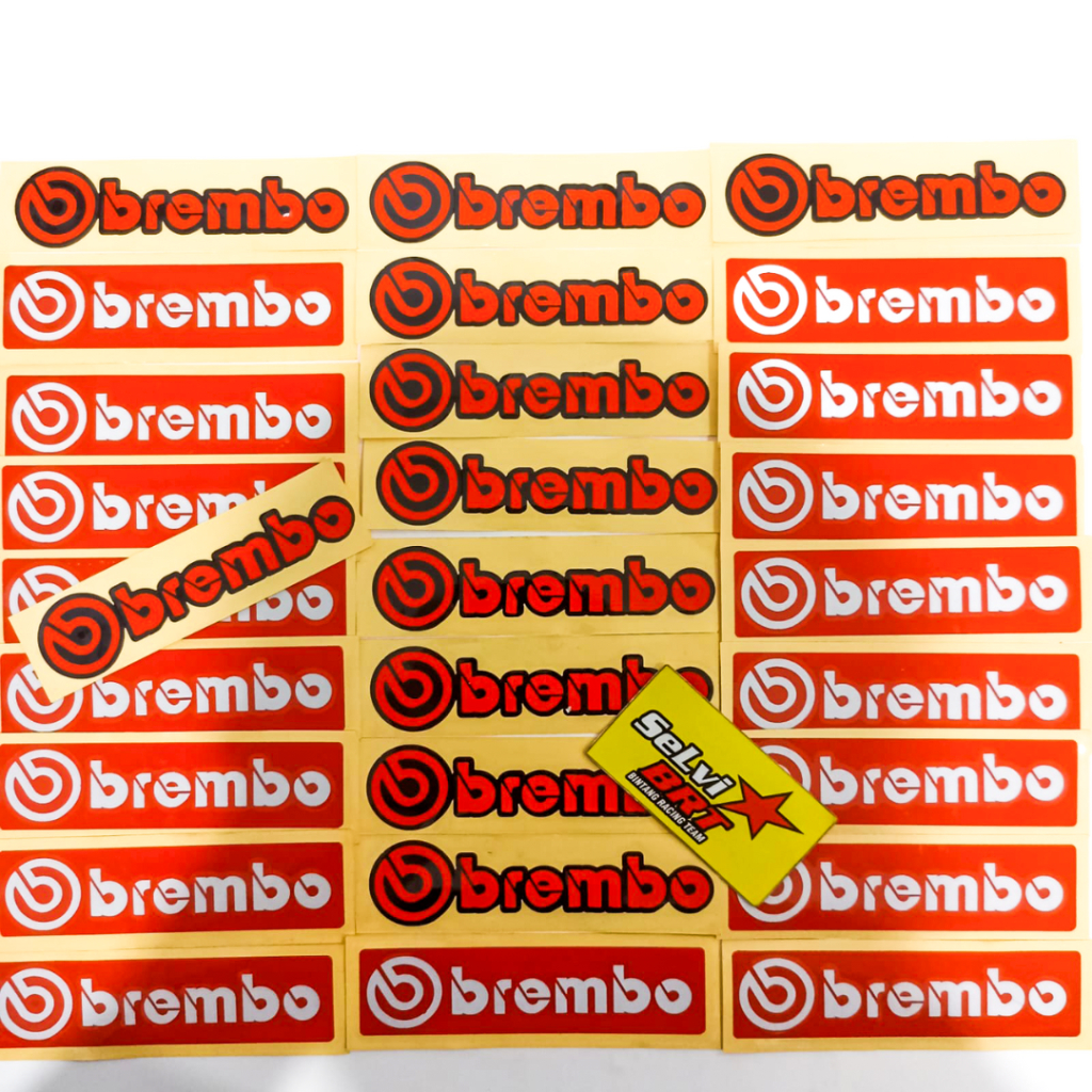 Jual STICKER STIKER RACING LOGO BREMBO PRINT BREMBO TIMBUL GLOSSY ...