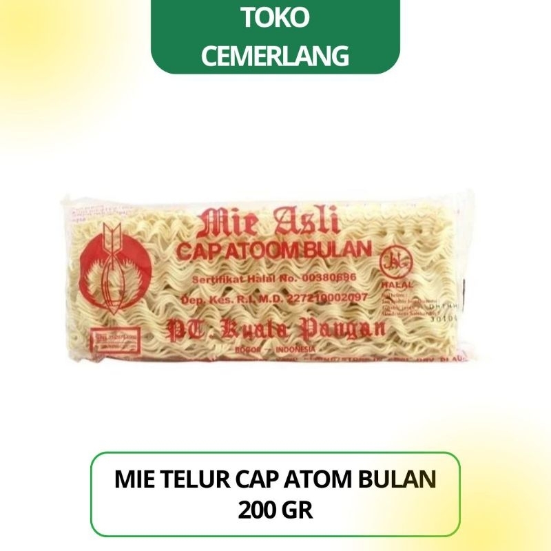 Jual Mie Telur Cap Atoom Bulan 200 gr | Shopee Indonesia