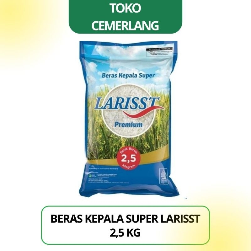 Jual Beras Kepala Super Larisst 2,5 kg | Shopee Indonesia