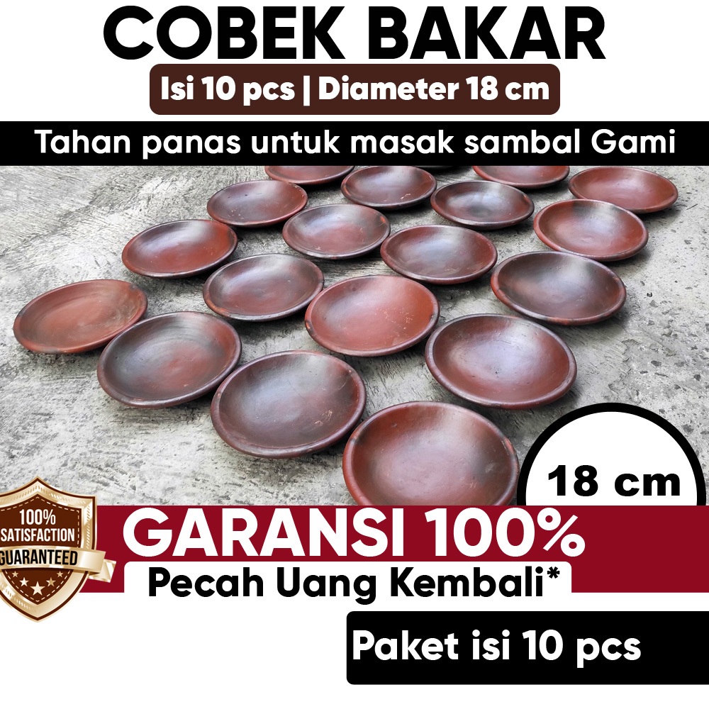 Jual 10pcs - Diameter 18 cm - Paket Usaha Sambal Gami Bakar Piring ...