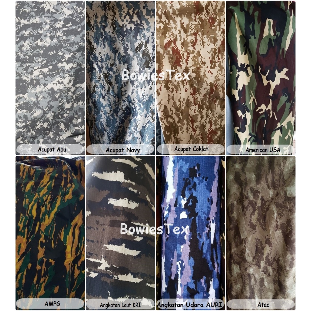 Jual Kain Loreng Bahan Camo Twill Loreng Ripstop Loreng Motif Loreng TR ...