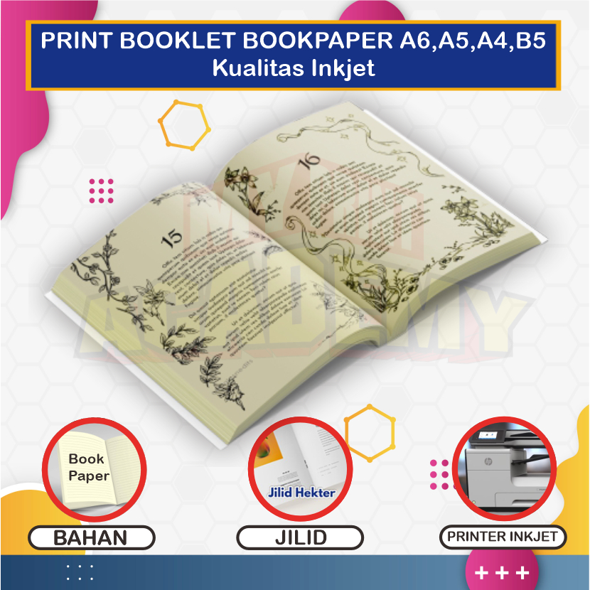 Jual CETAK BOOKLET / PRINT BOOKLET FULL COLOR A4 B5 A5 A6, STAPLES TENGAH, KUALITAS TINTA CAIR ...