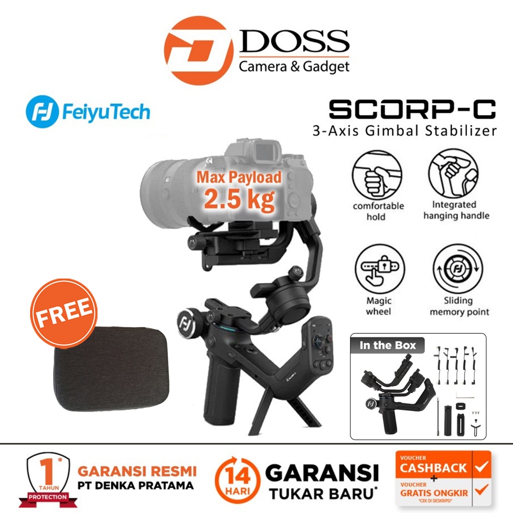 Jual Feiyu SCORP-C 3-Axis Handheld Gimbal for Camera / Feiyu SCORPC ...