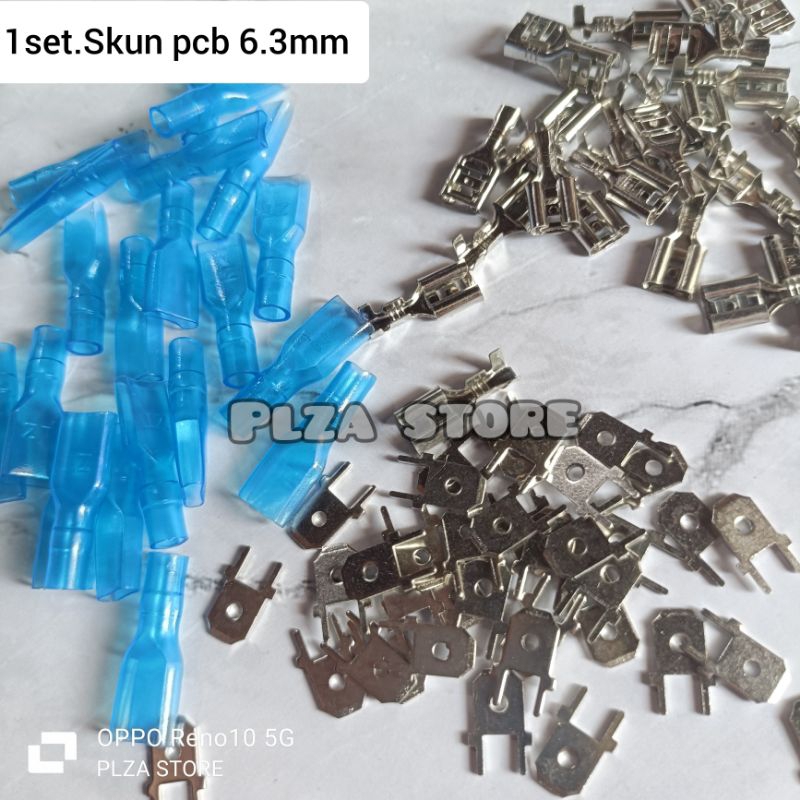 Jual 1.set skun pcb 6,3mm (Karet skun,skun male,skun female) | Shopee ...