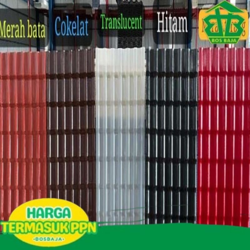 Jual Atap Genteng Upvc Atlas Roof Single Wall 960 | Shopee Indonesia