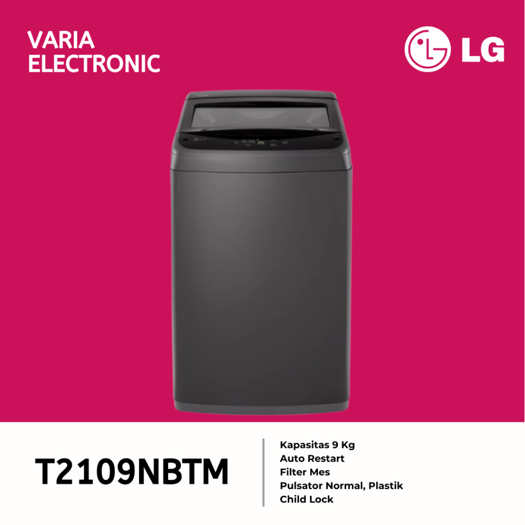 Jual Mesin Cuci Top Loading LG T2109NBTM Kapasitas 9 Kg | Shopee Indonesia