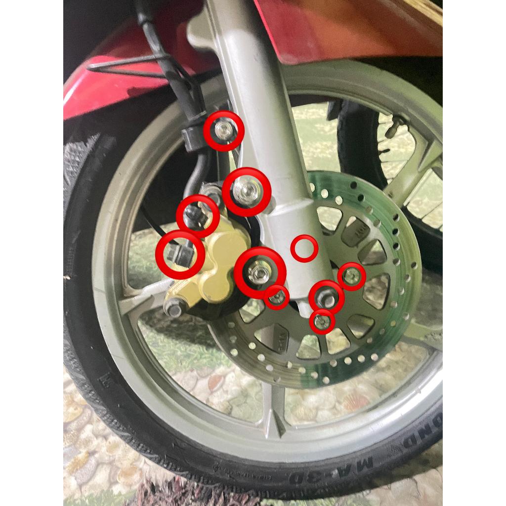 Jual BAUT BREKET + REM + BANJO + NEPEL + AS + DISK KALIPER DEPAN ( 10 ...