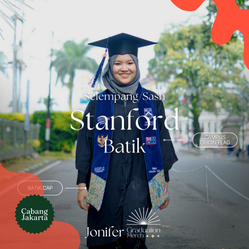 Jual Selempang Wisuda Stanford Batik - Bahan Satin dan Beludru Premium ...