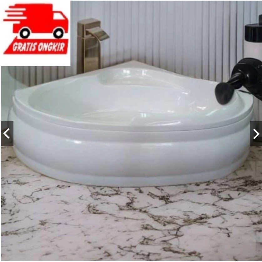 Jual Paket Komplit Bathtub Sudut Stella Acrylic Avur Bantal Kran Mixer ...